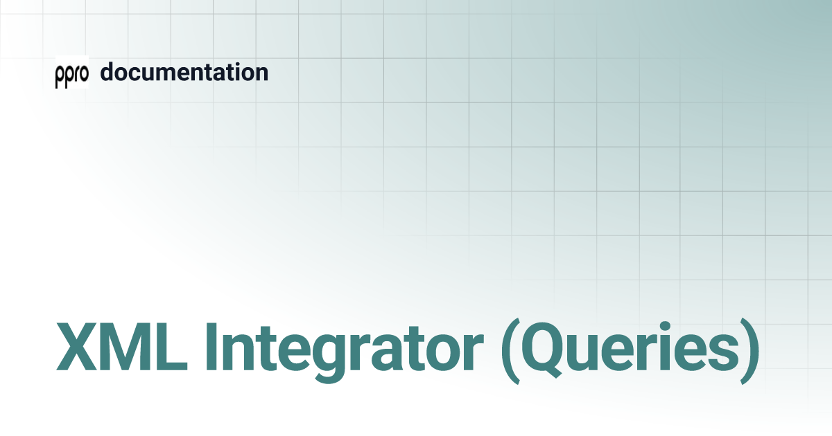 XML Integrator (Queries) | documentation